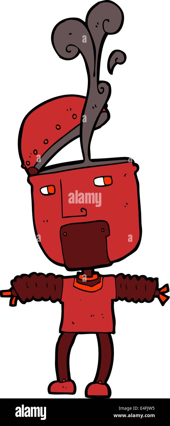 Funny cartoon robot open head hi-res stock photography and images - Alamy