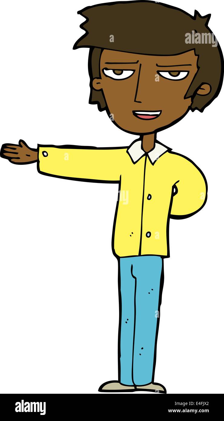 cartoon man gesturing welcome Stock Vector Image & Art - Alamy