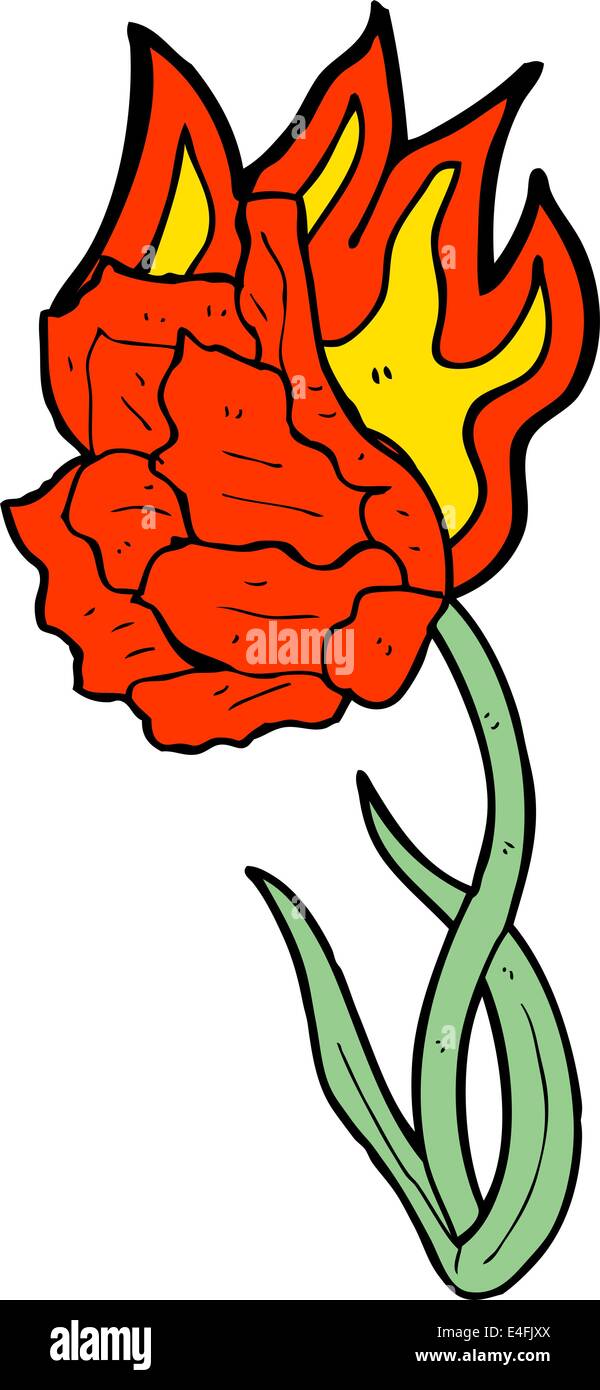 cartoon flaming flower Stock Vector Image & Art - Alamy