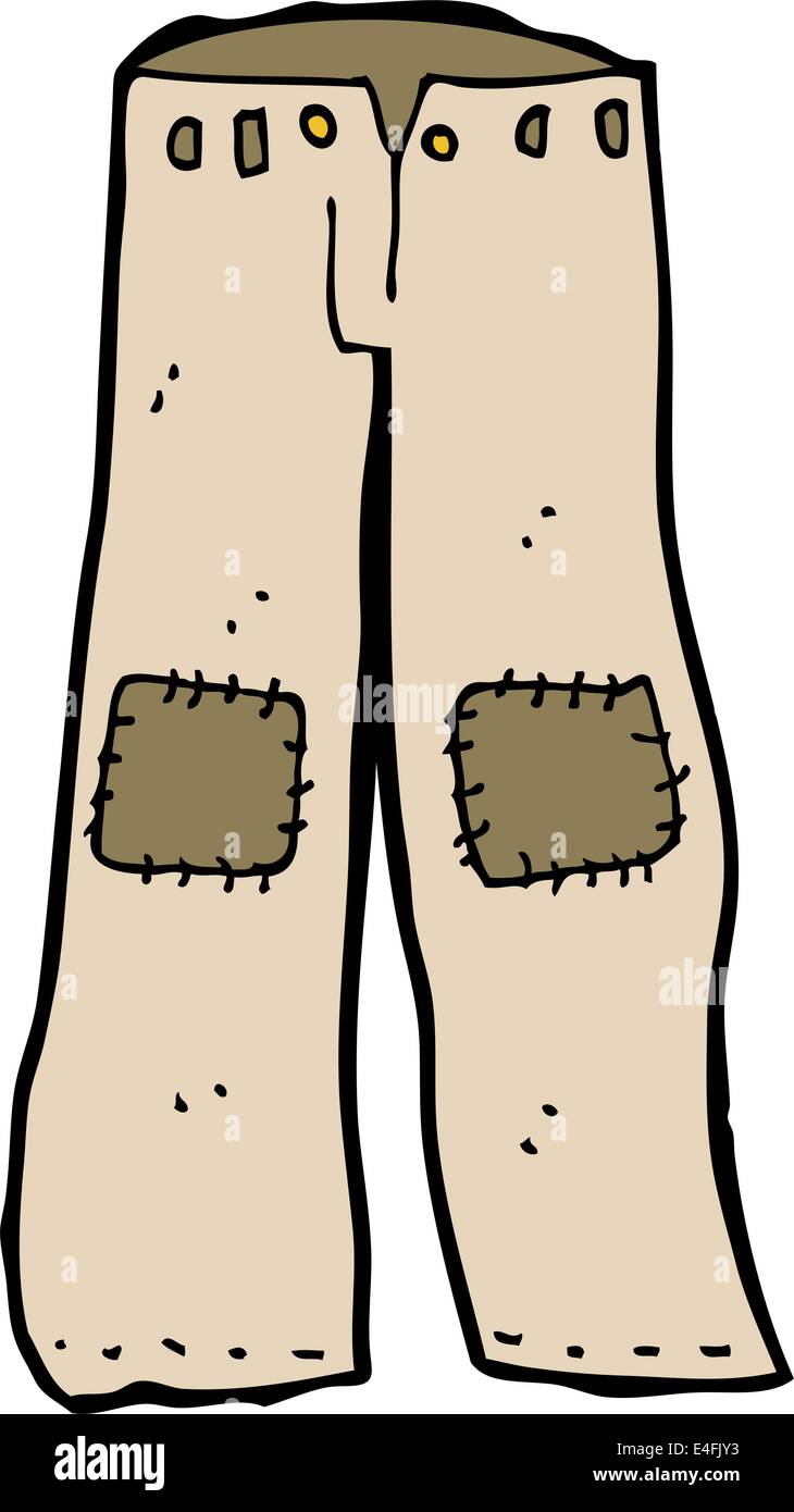 cartoon patched old pants Stock Vector Image & Art - Alamy