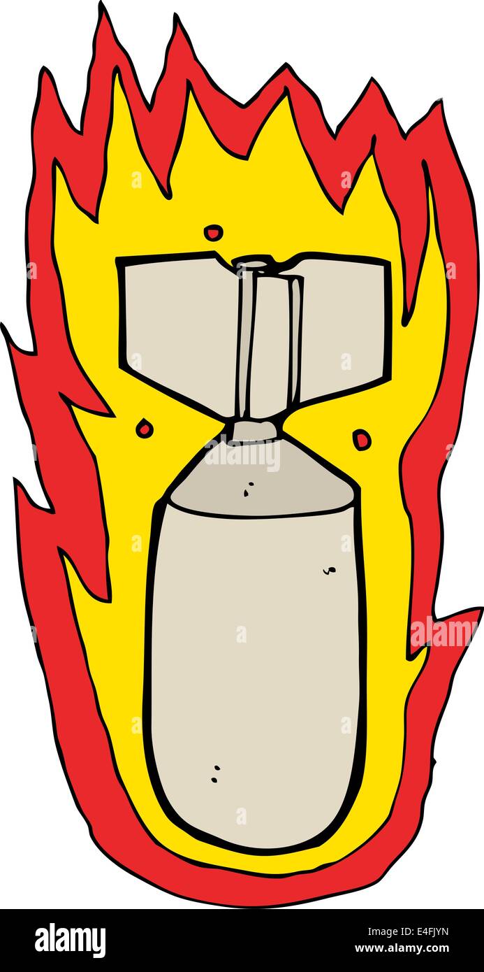 cartoon flaming bomb Stock Vector Image & Art - Alamy