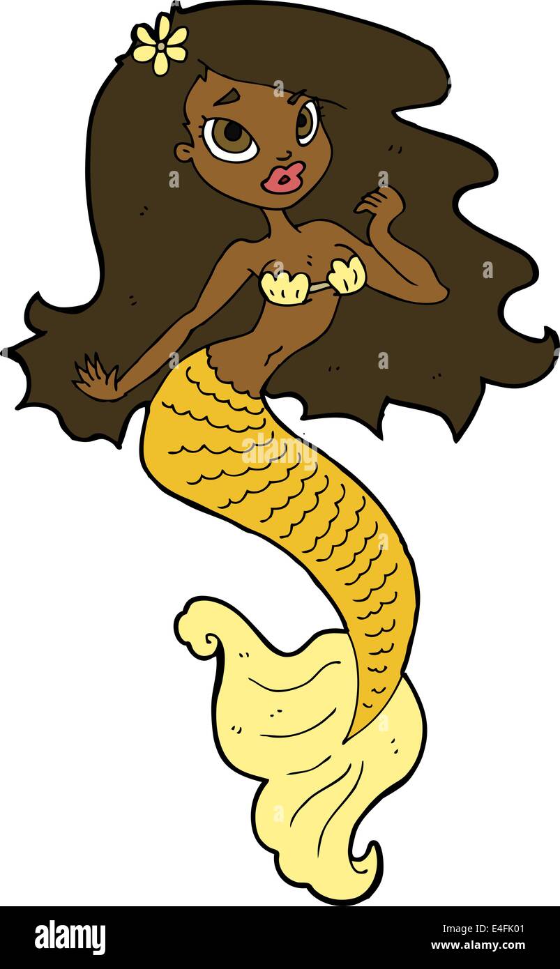 cartoon pretty mermaid Stock Vector Image & Art - Alamy