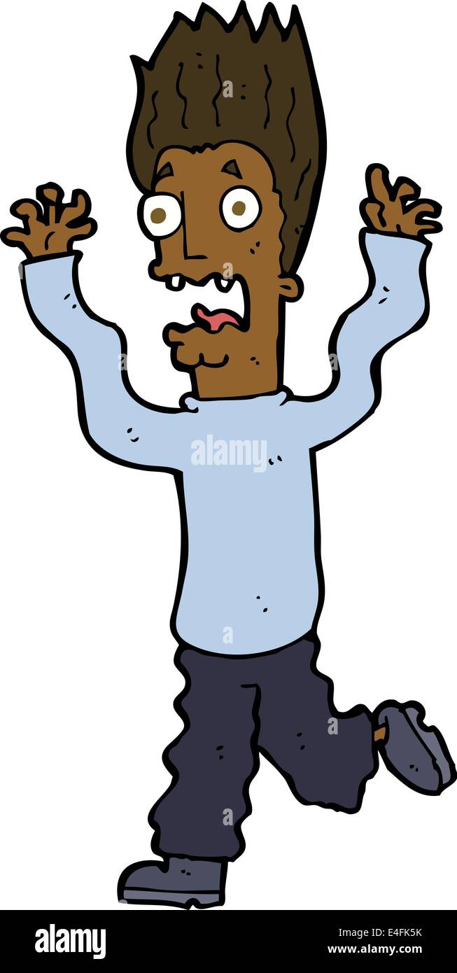 cartoon terrified man Stock Vector Image & Art - Alamy