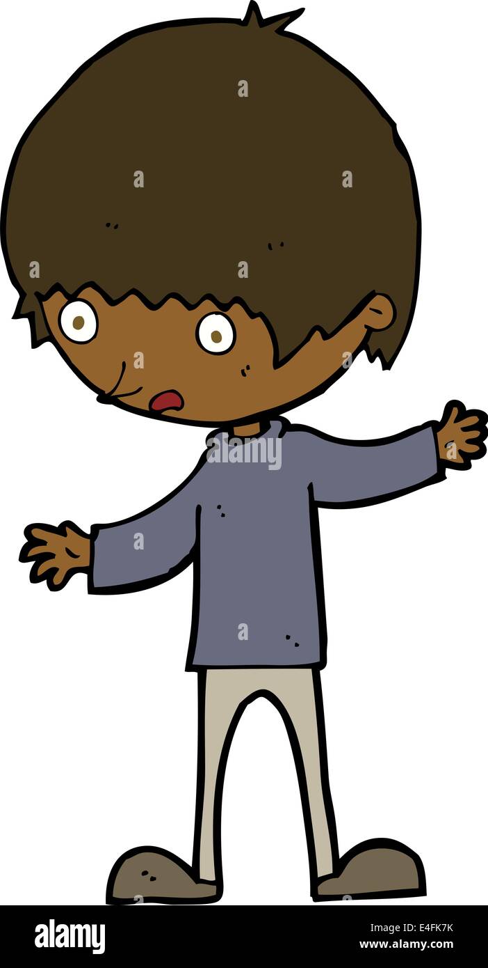 cartoon boy with outstretched arms Stock Vector Image & Art - Alamy