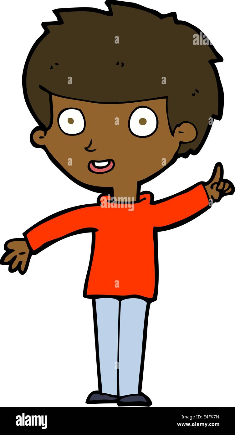 cartoon boy with idea Stock Vector Image & Art - Alamy