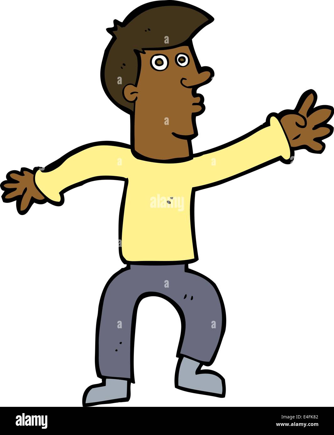 Cartoon reaching man Stock Vector Images - Alamy