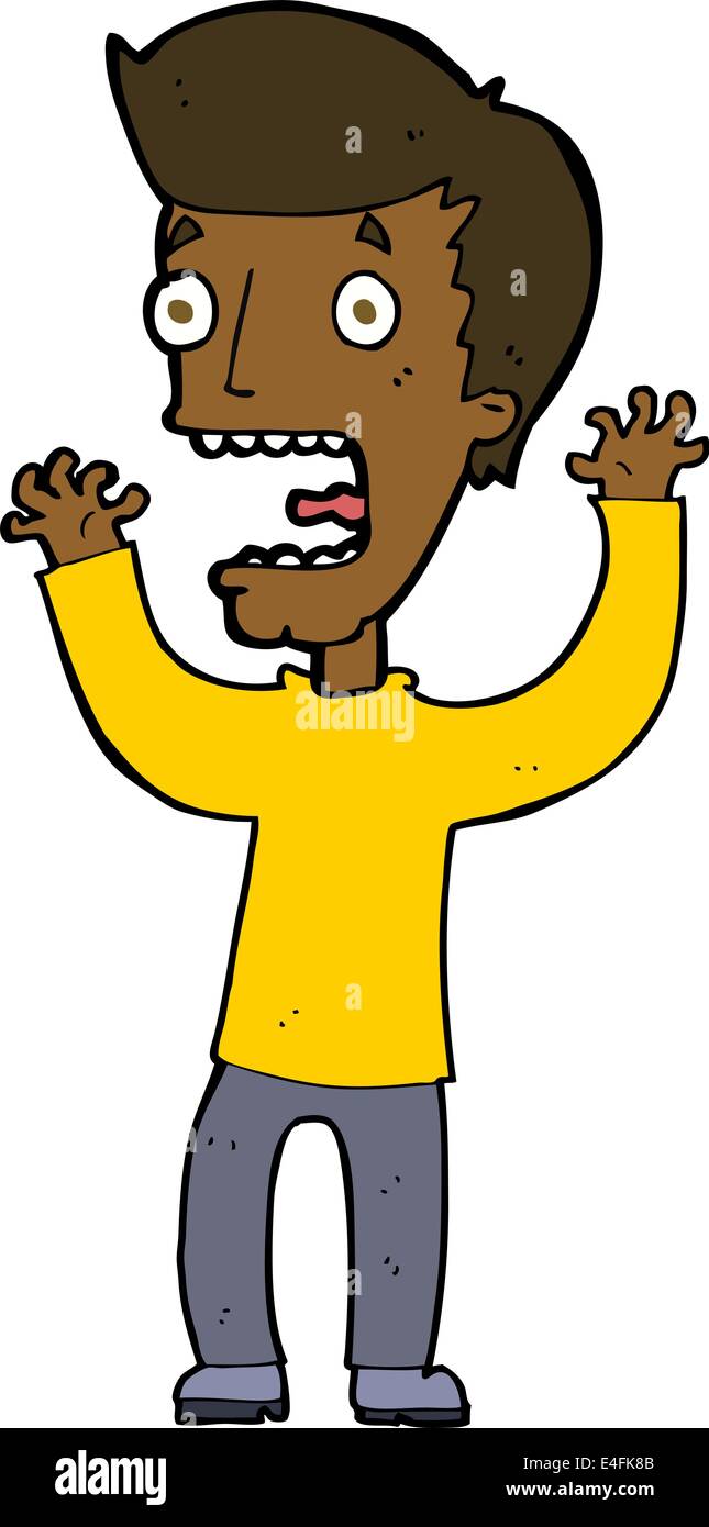 cartoon frightened man Stock Vector Image & Art - Alamy