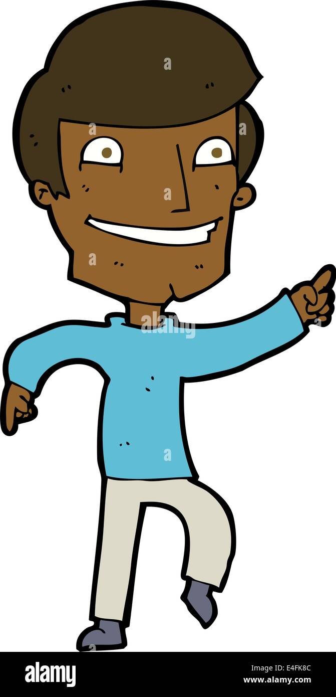 cartoon happy man pointing Stock Vector Image & Art - Alamy