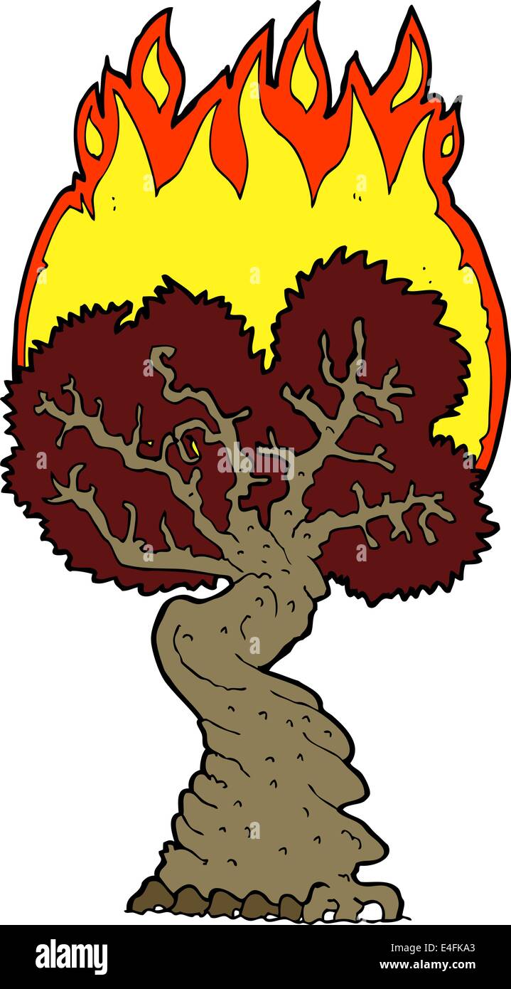 cartoon burning tree Stock Vector Image & Art - Alamy