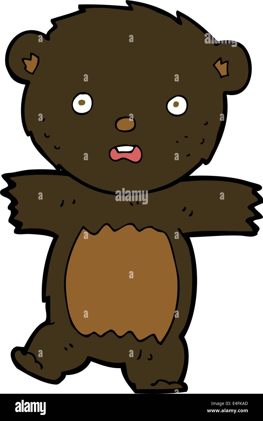 cartoon shocked black bear cub Stock Vector Image & Art - Alamy