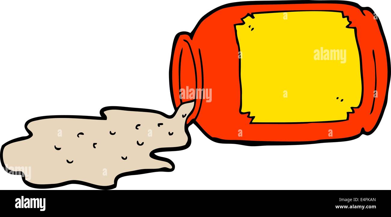 cartoon spilled jar Stock Vector Image & Art - Alamy