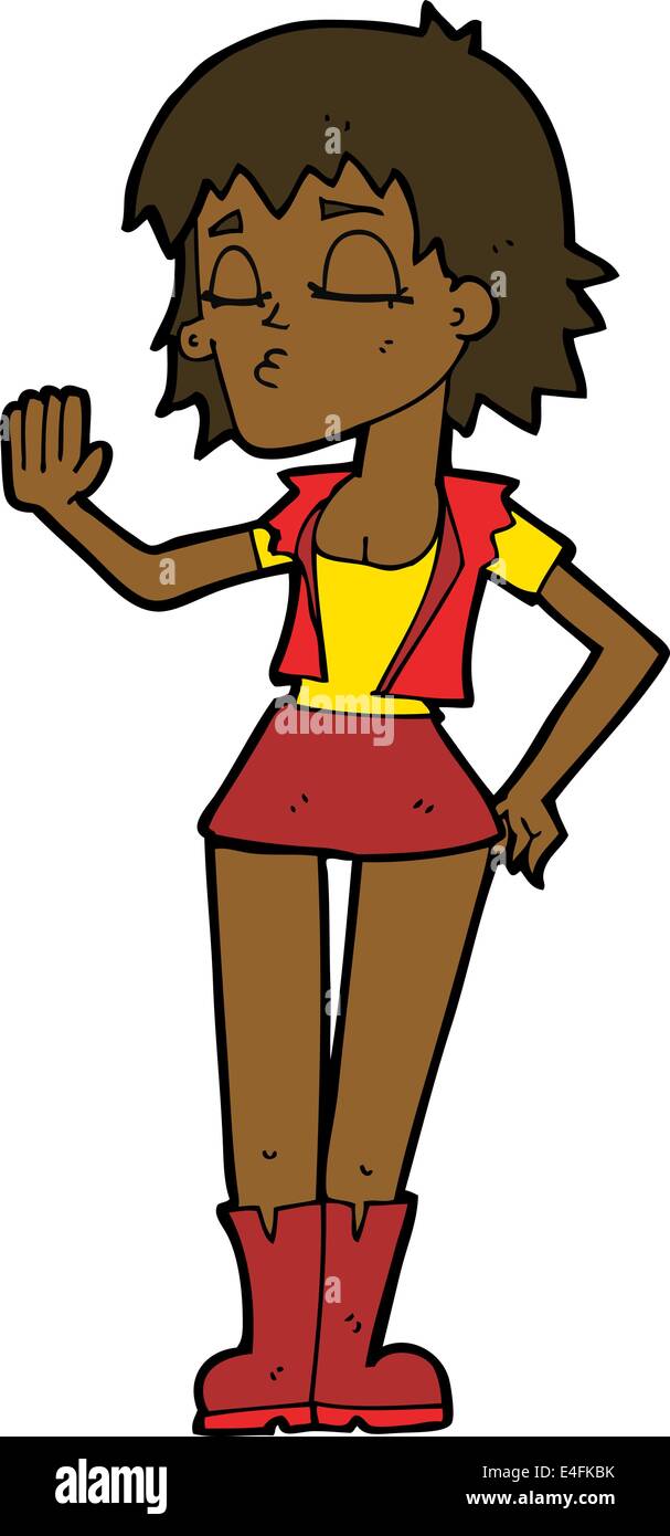 cartoon cool girl Stock Vector Image & Art - Alamy