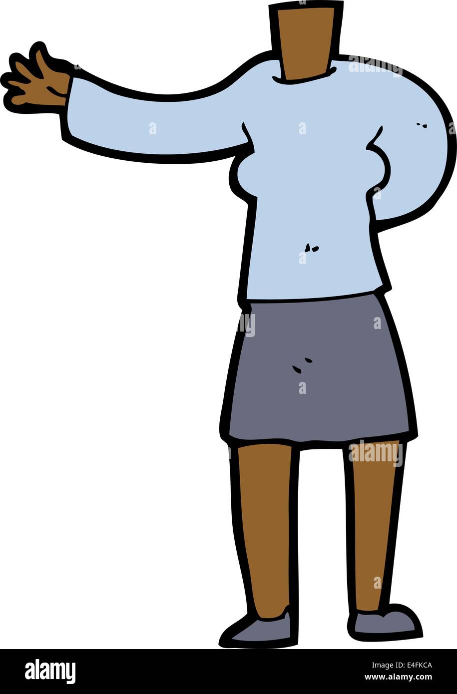 cartoon female body (add photos or mix and match cartoons Stock Vector ...