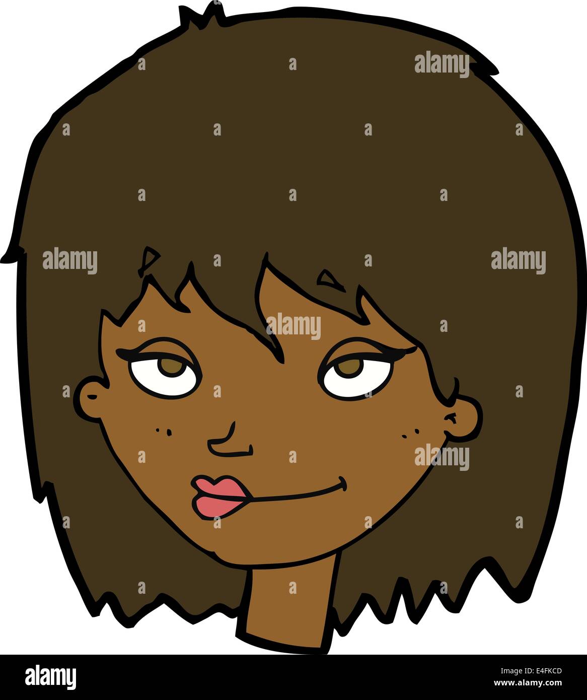 cartoon smiling woman Stock Vector Image & Art - Alamy