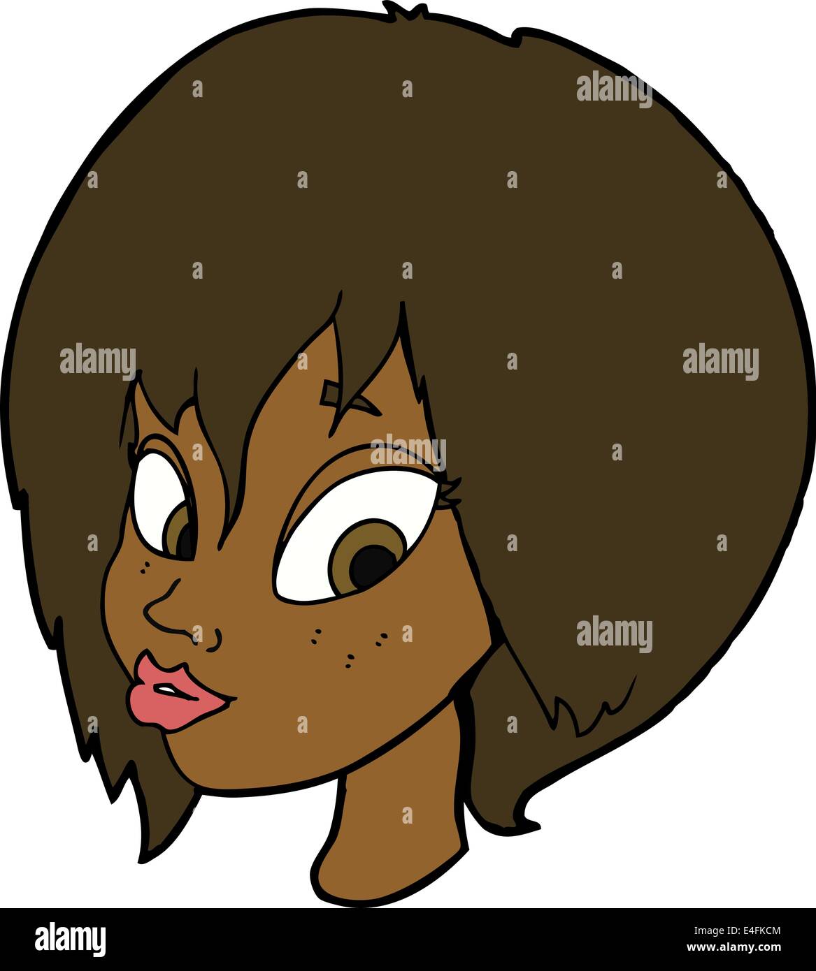 cartoon pretty female face pouting Stock Vector Image & Art - Alamy