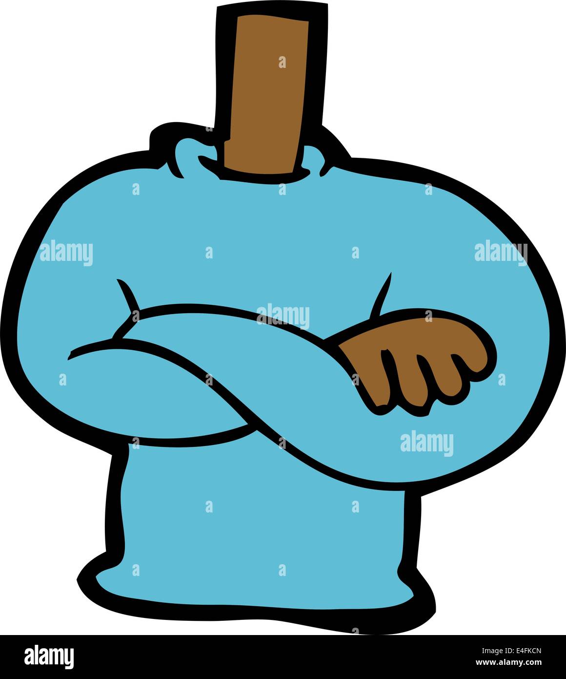 cartoon folded arms body Stock Vector Image & Art - Alamy