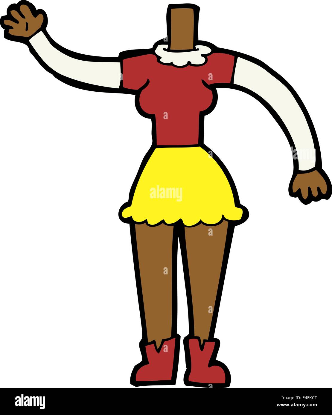 cartoon female body (add photos or mix and match cartoons Stock Vector ...
