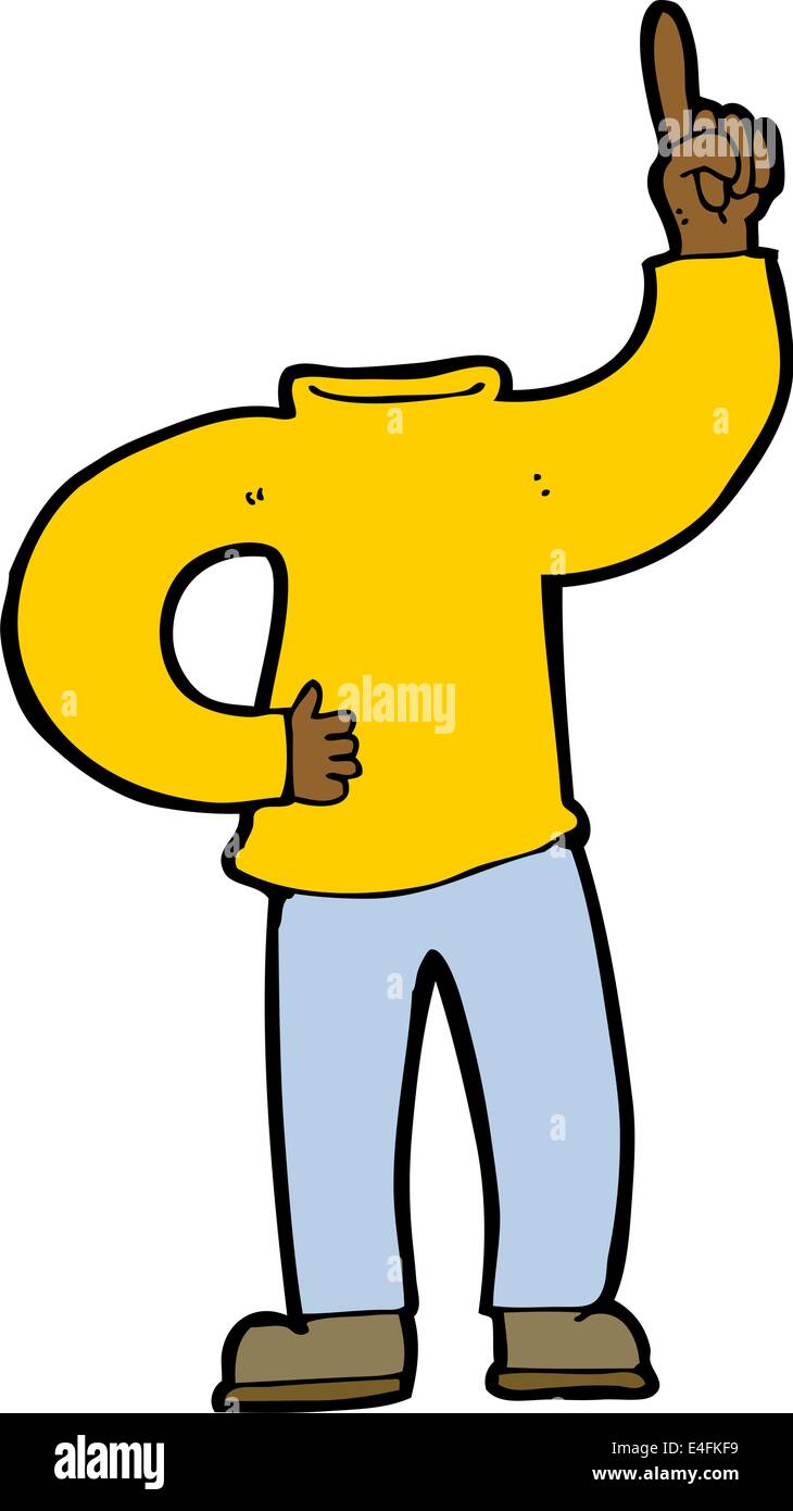 cartoon headless body with raised hand Stock Vector Image & Art - Alamy
