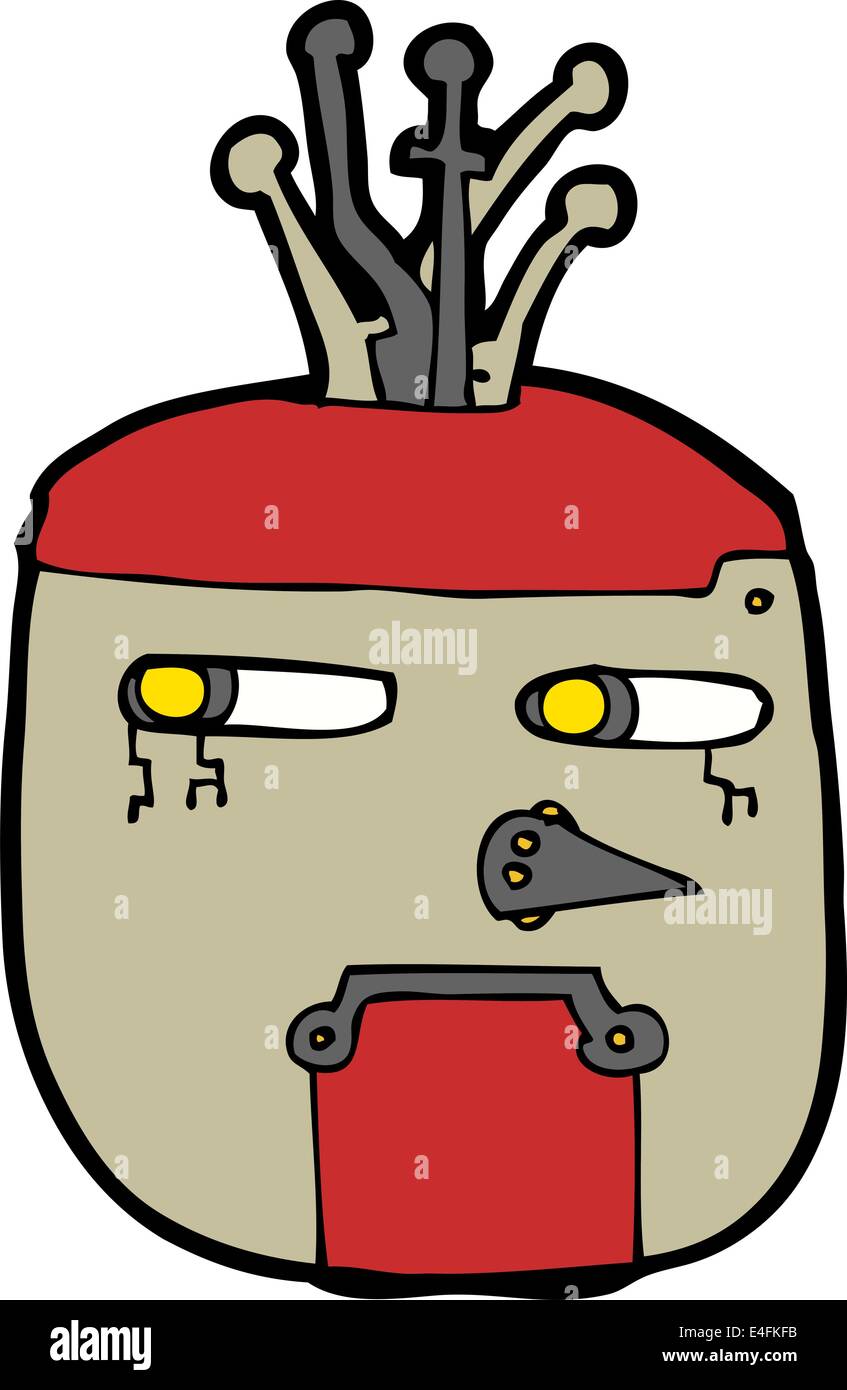 cartoon robot head Stock Vector Image & Art - Alamy
