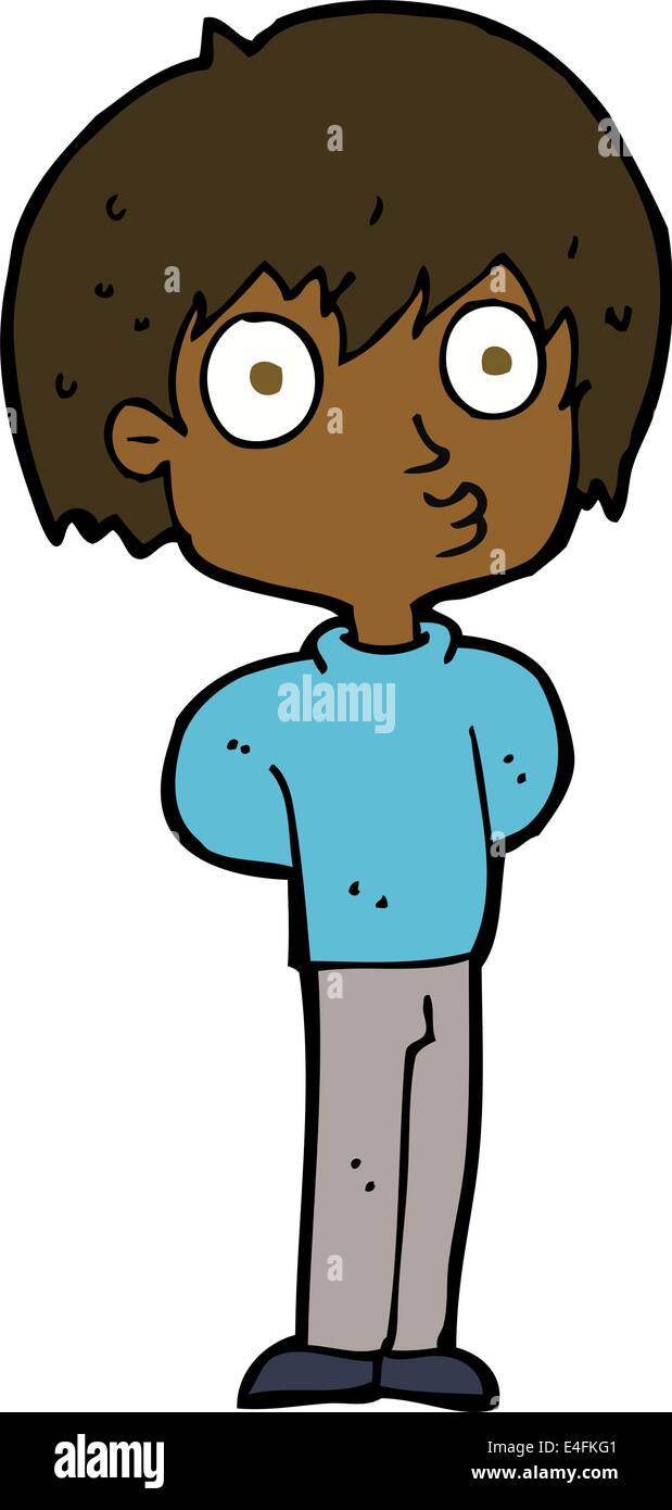 cartoon impressed boy Stock Vector Image & Art - Alamy