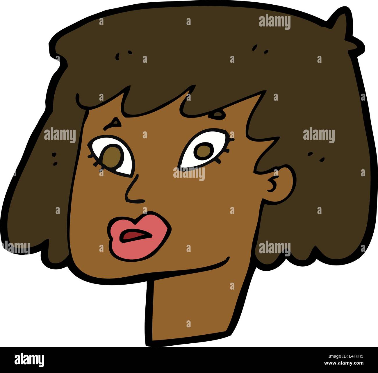 cartoon pretty female face Stock Vector Image & Art - Alamy