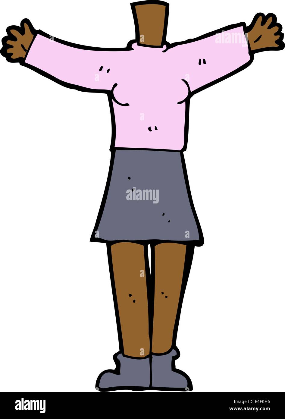cartoon female body (add photos or mix and match cartoons Stock Vector ...