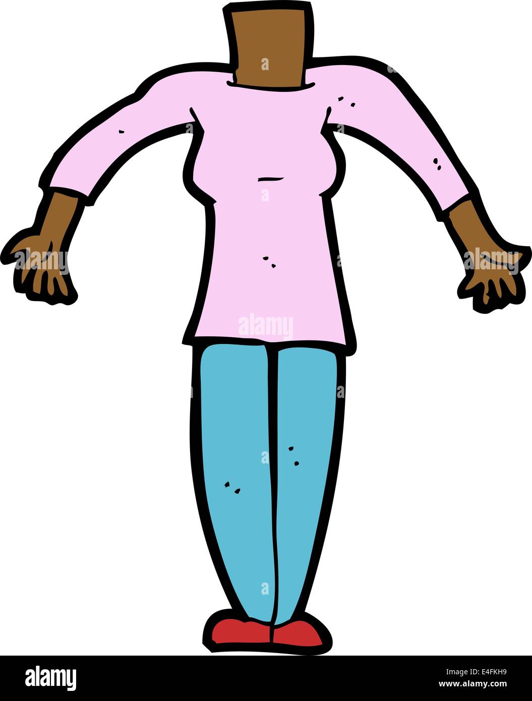 cartoon female body (add photos or mix and match cartoons Stock Vector ...