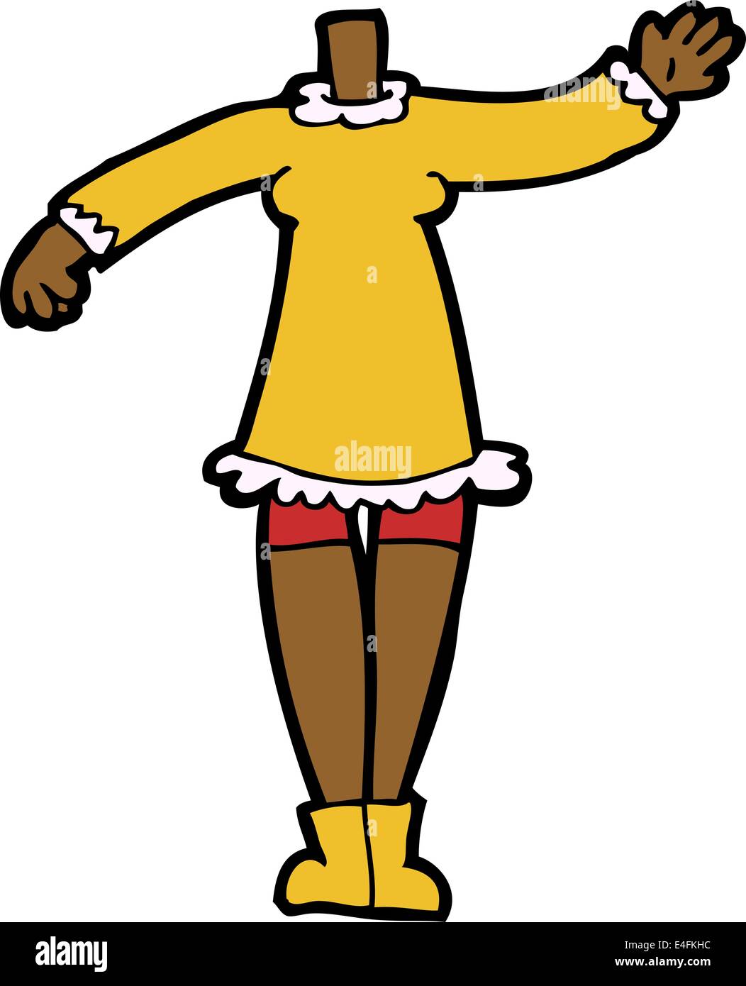 cartoon female body (add photos or mix and match cartoons Stock Vector ...