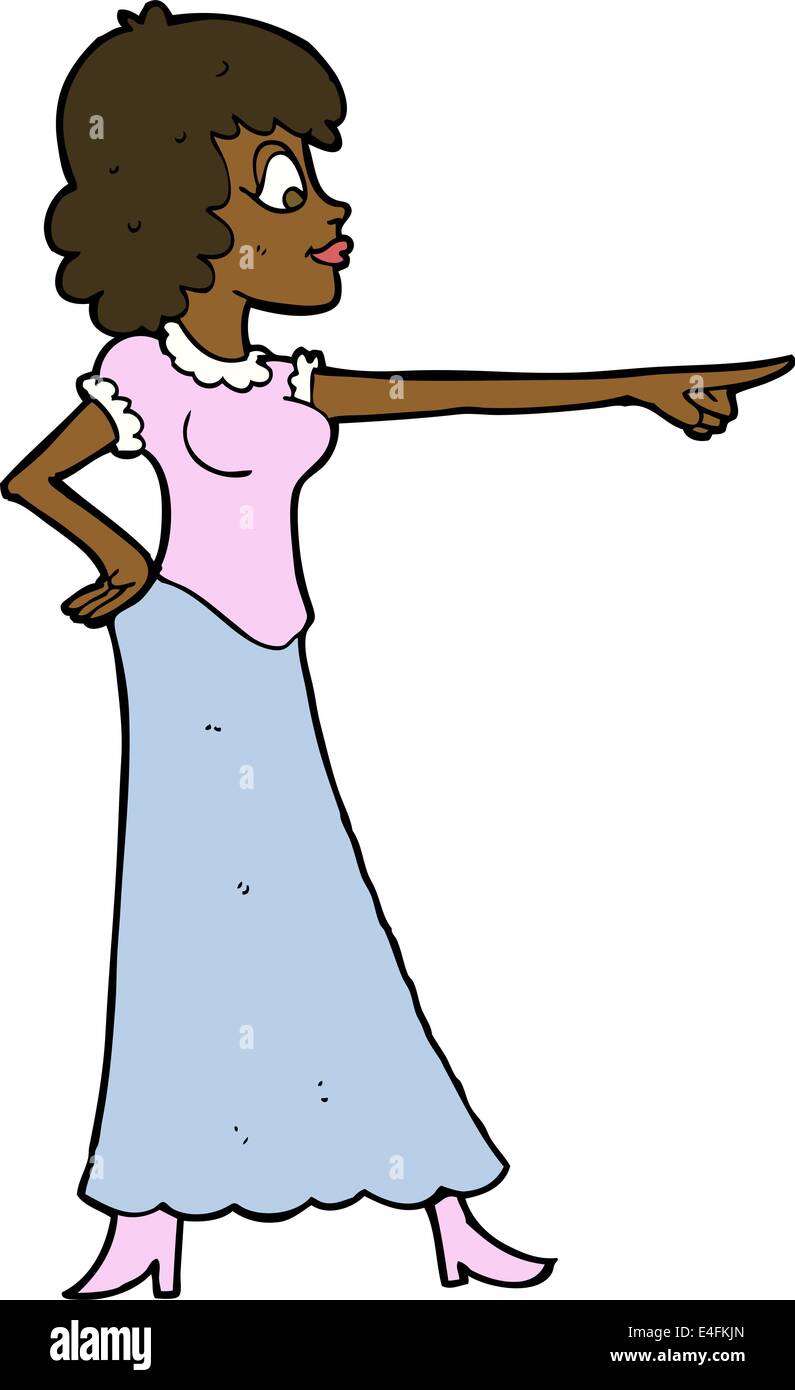 cartoon woman pointing finger Stock Vector Image & Art - Alamy