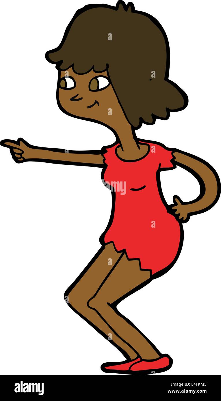 cartoon girl pointing Stock Vector Image & Art - Alamy