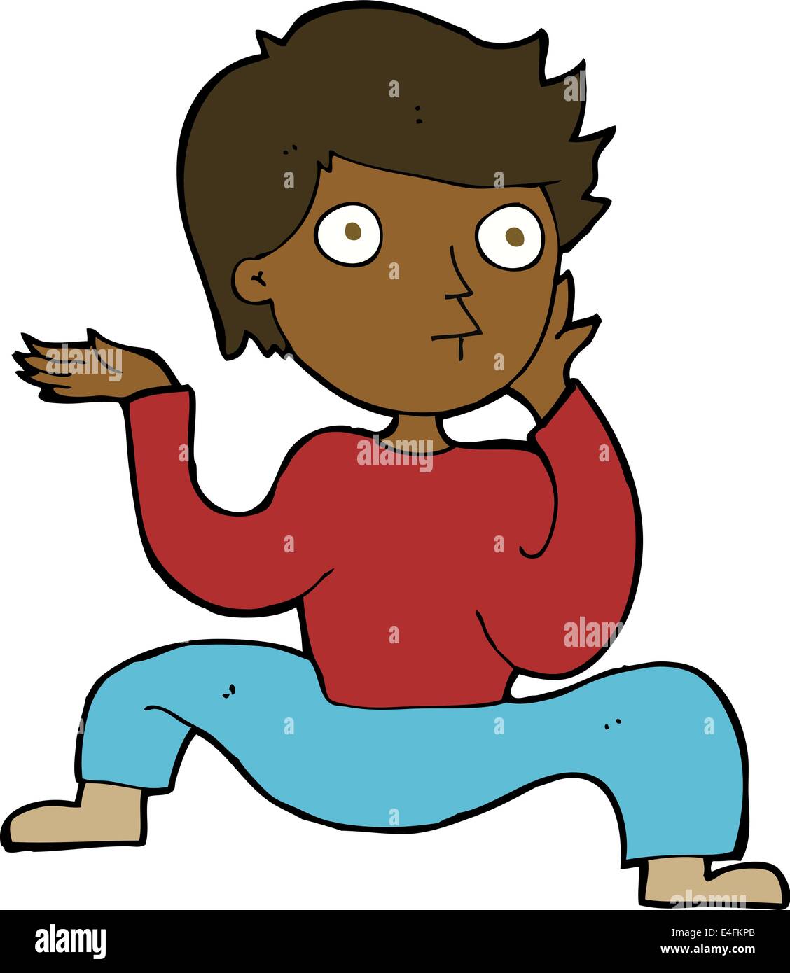 Cartoon boy doing crazy dance hi-res stock photography and images - Alamy