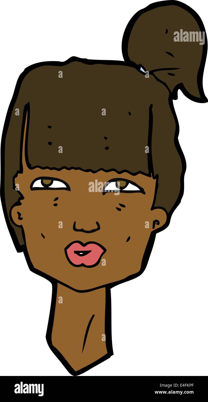 cartoon female head Stock Vector Image & Art - Alamy