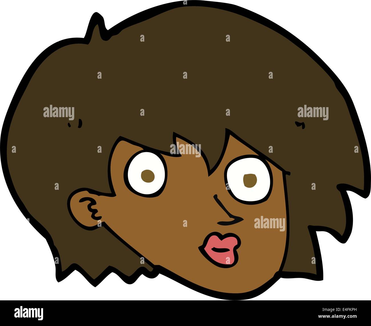 cartoon surprised female face Stock Vector Image & Art - Alamy