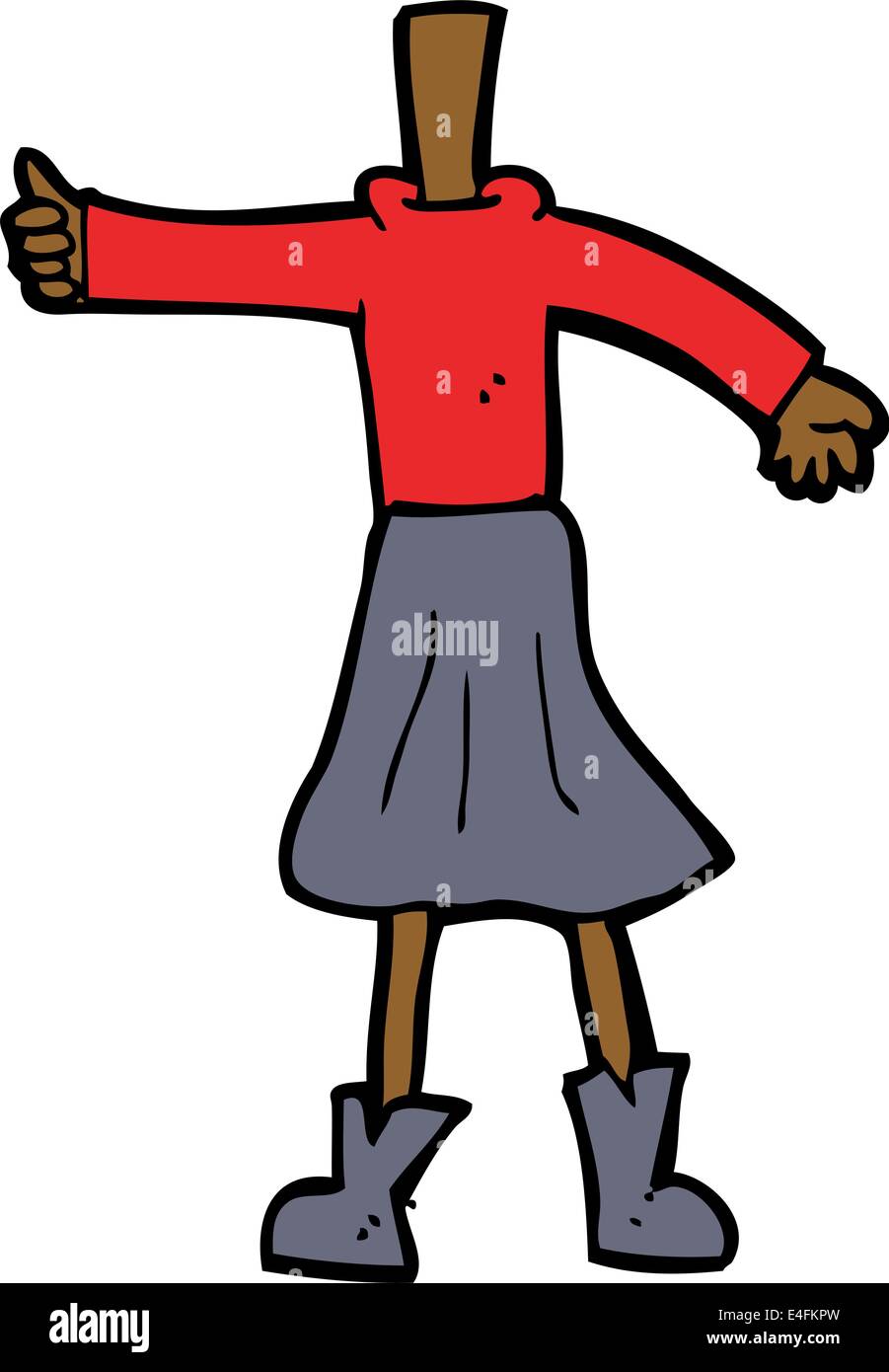 cartoon female body (add photos or mix and match cartoons Stock Vector ...