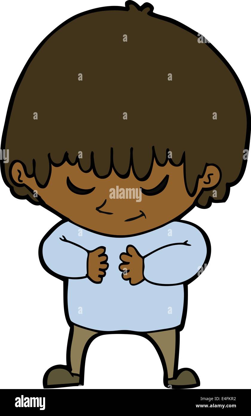 cartoon shy boy Stock Vector Image & Art - Alamy