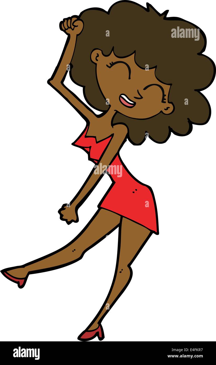 Cartoon crazy dancing girl hi-res stock photography and images - Alamy