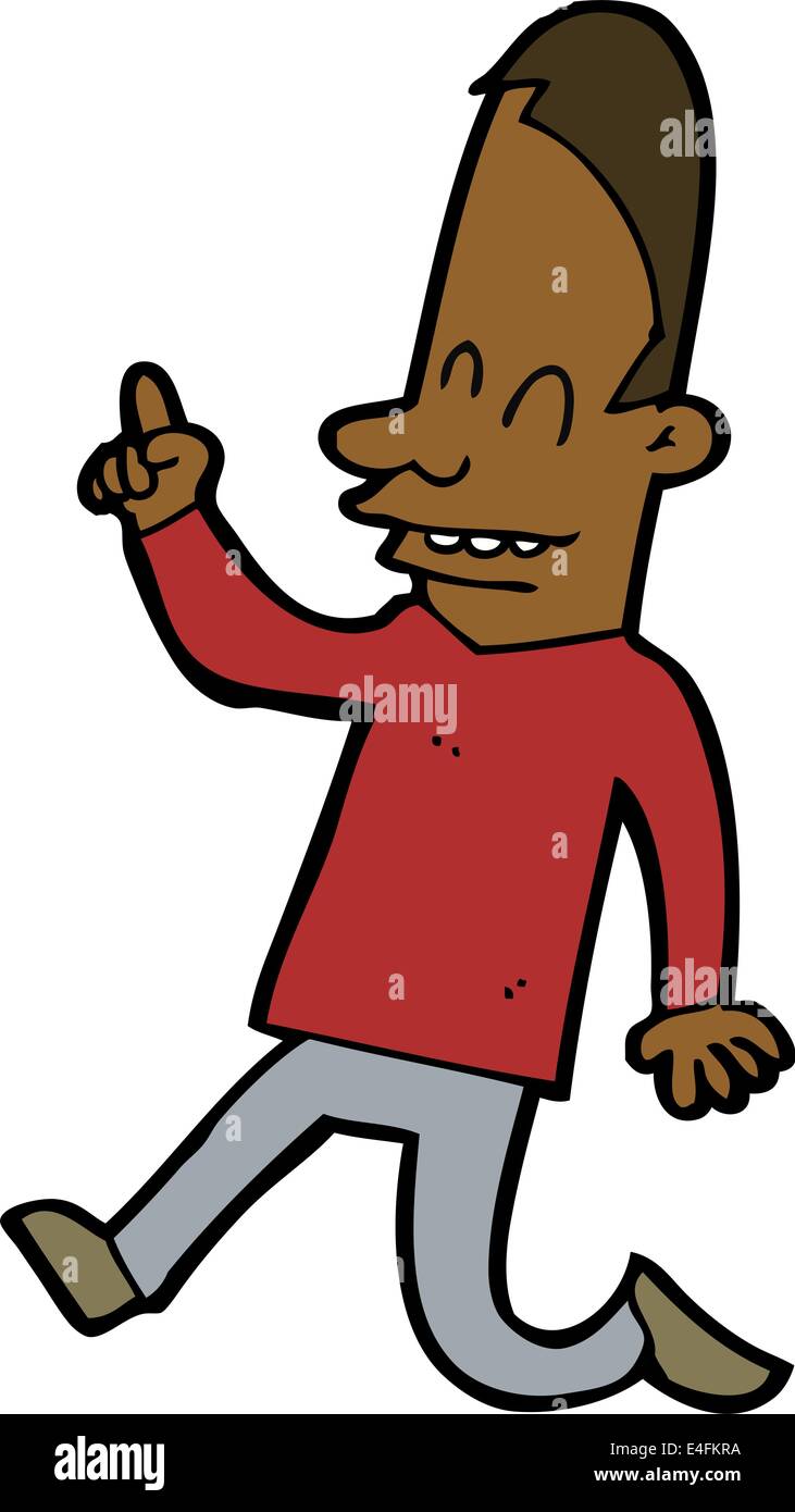 cartoon happy man pointing Stock Vector Image & Art - Alamy