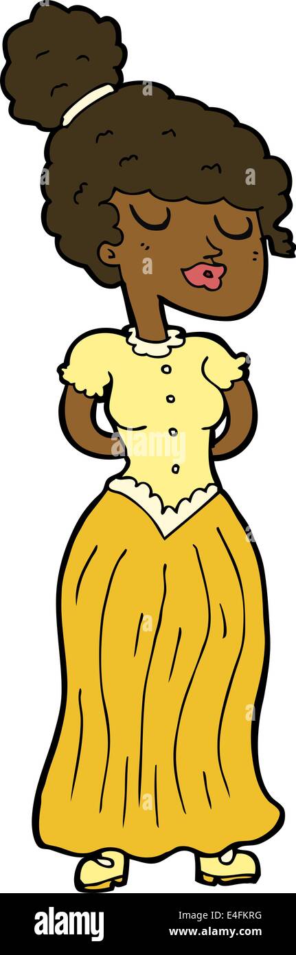 cartoon pretty victorian woman Stock Vector Image & Art - Alamy