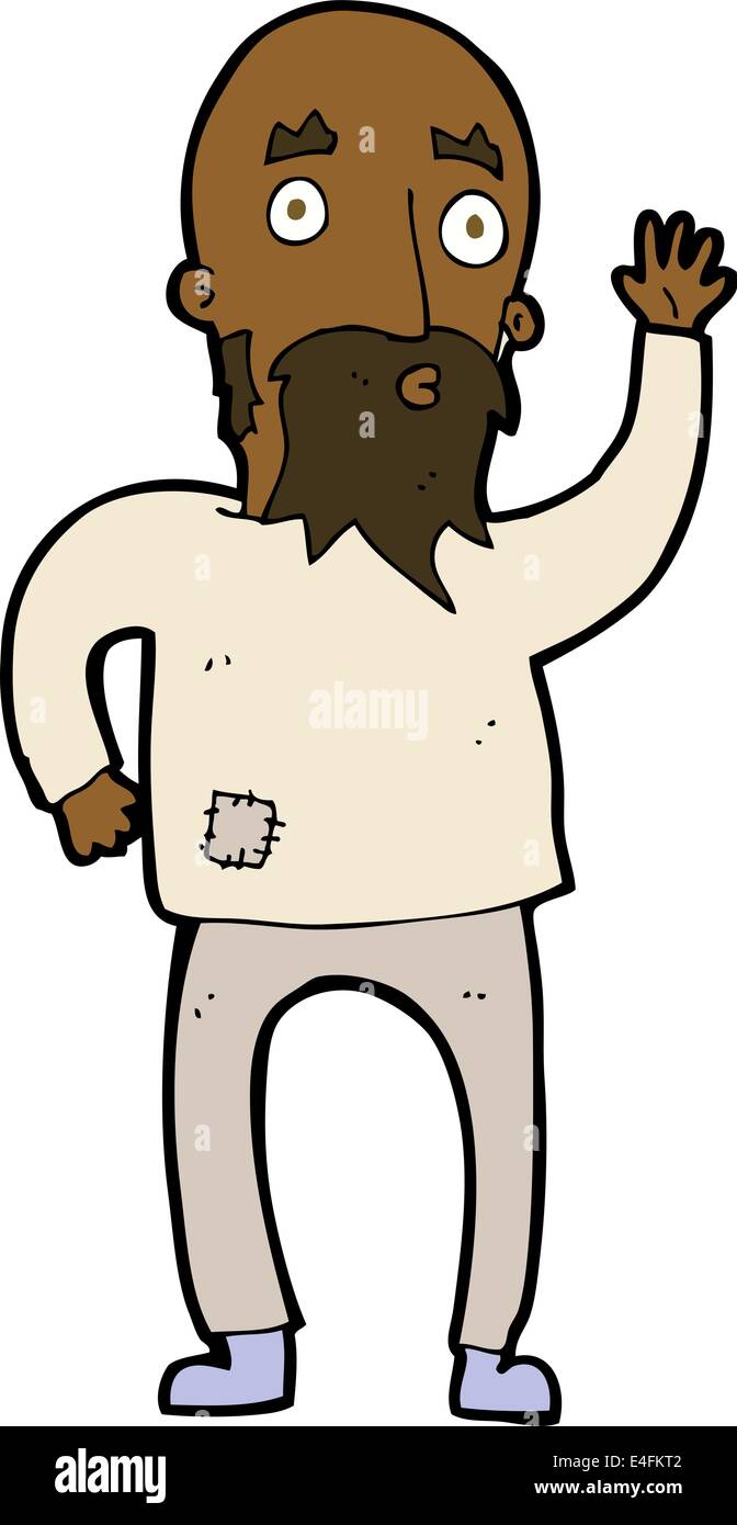 cartoon bearded man waving Stock Vector Image & Art - Alamy
