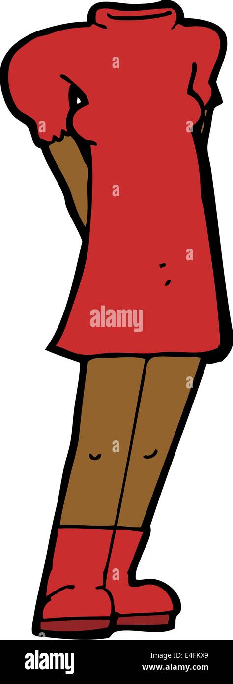 cartoon female body (add photos or mix and match cartoons Stock Vector ...