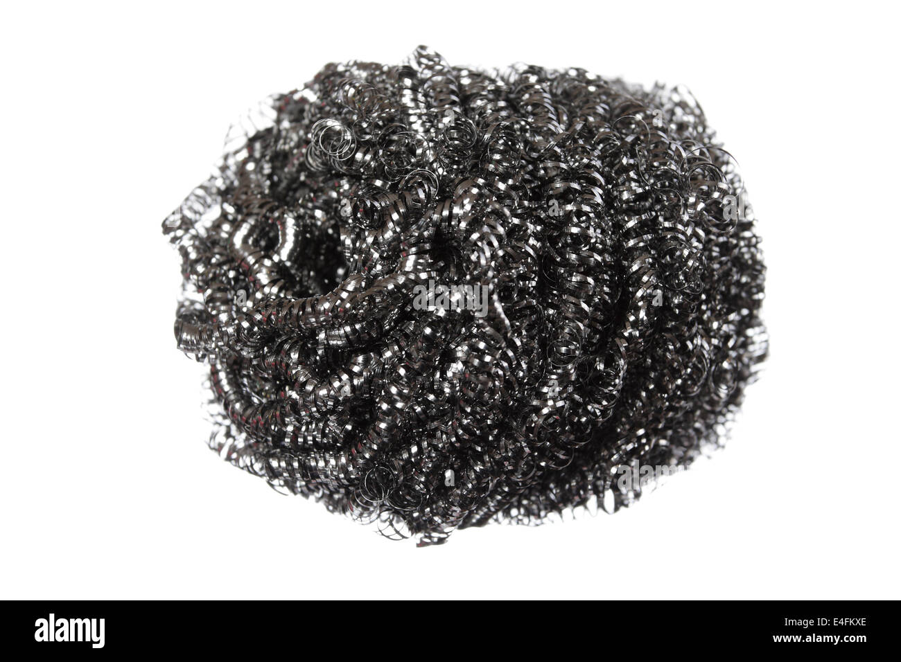 Close up of steel wool on a white background Stock Photo - Alamy