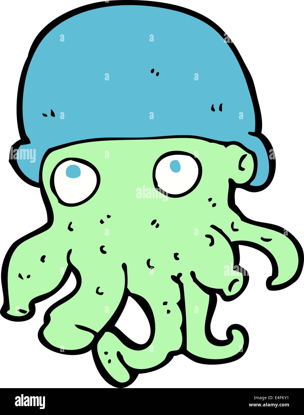 cartoon alien head wearing hat Stock Vector Image & Art - Alamy
