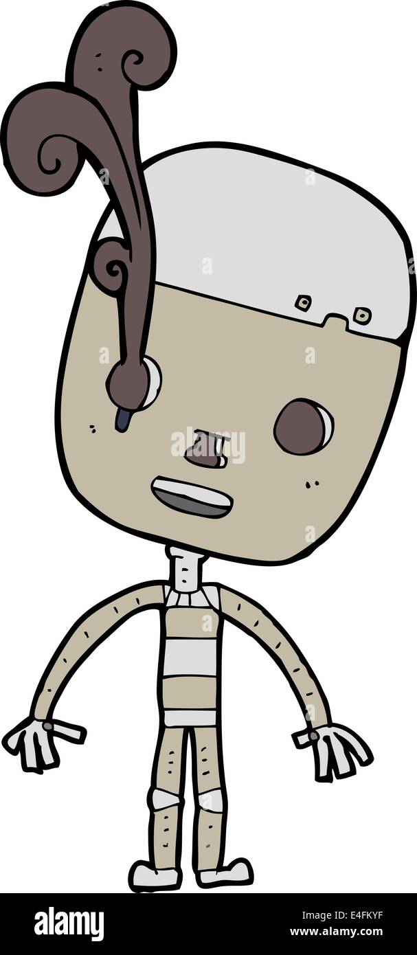 cartoon sad robot Stock Vector Image & Art - Alamy