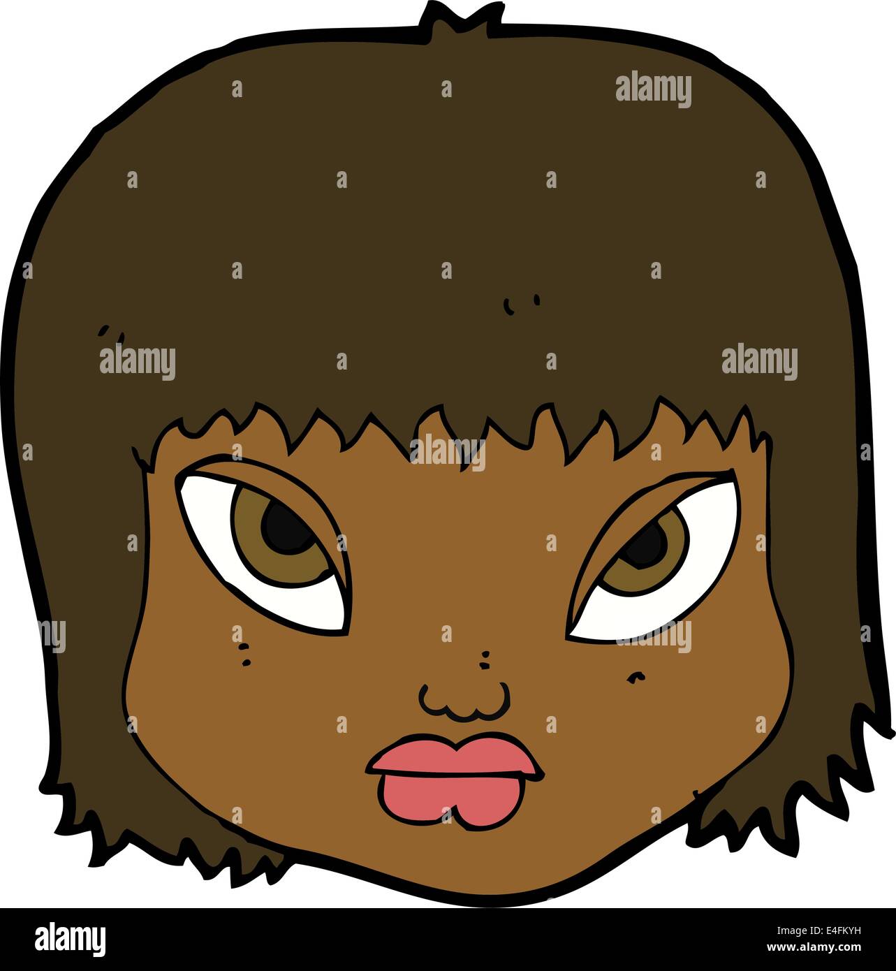 cartoon annoyed face Stock Vector Image & Art - Alamy