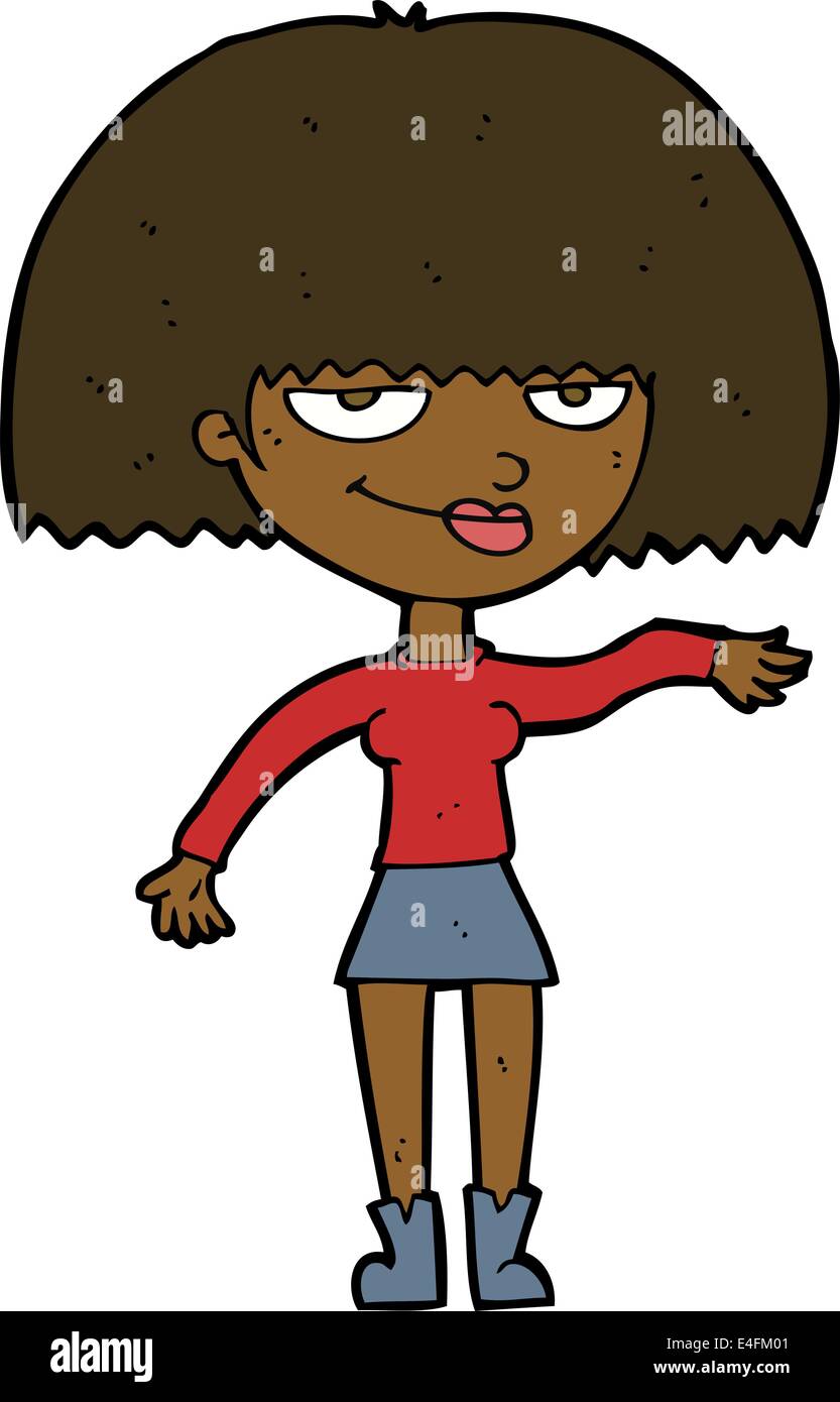 cartoon smug woman making dismissive gesture Stock Vector Image & Art ...