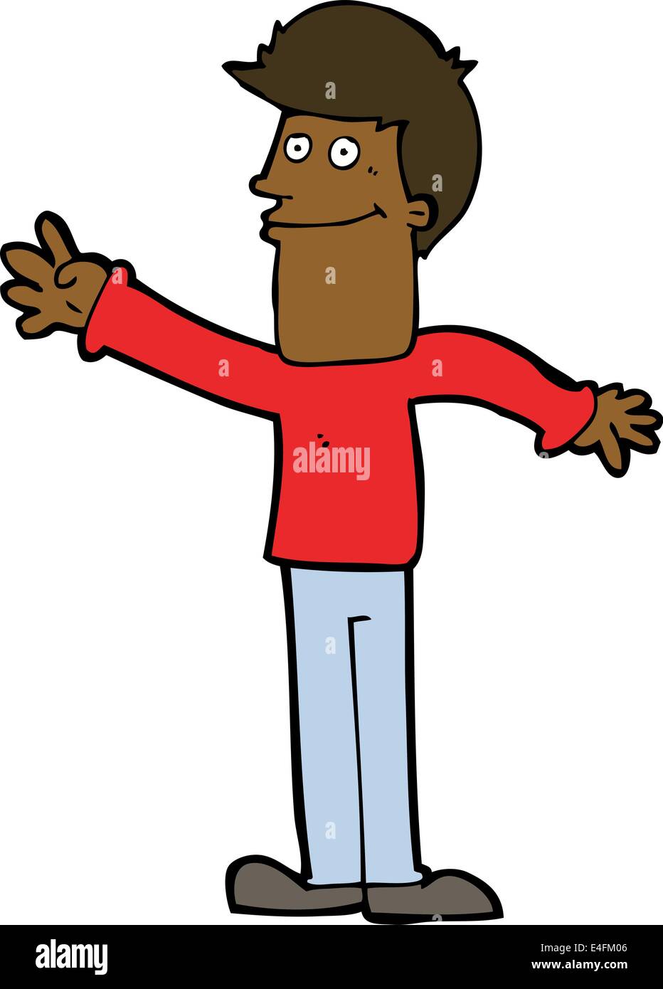 cartoon happy man waving Stock Vector Image & Art - Alamy