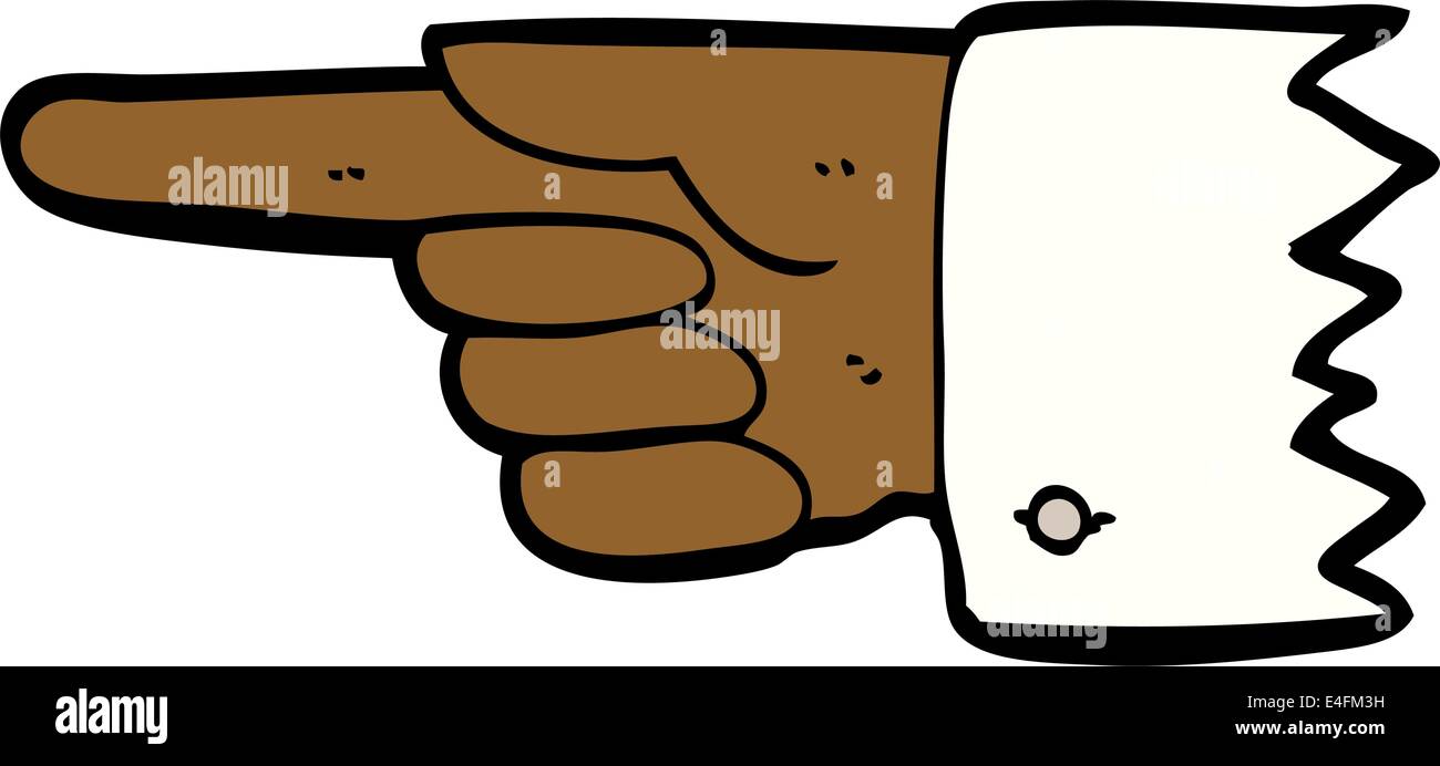 cartoon pointing hand symbol Stock Vector Image & Art - Alamy