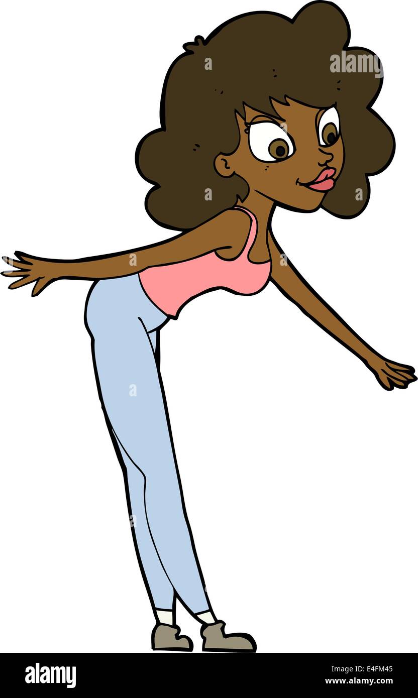 Woman picking something Stock Vector Images - Alamy