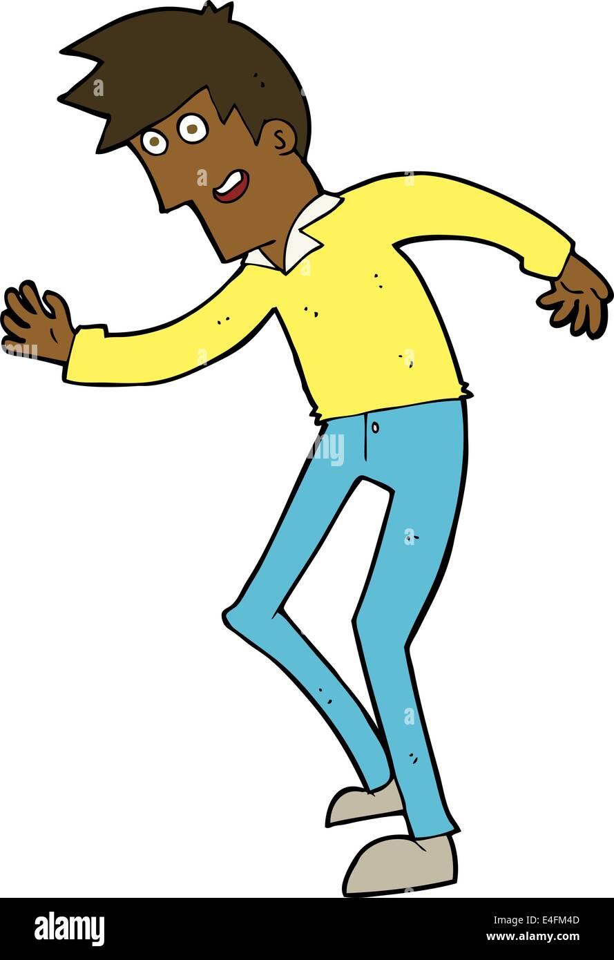 cartoon happy man dancing Stock Vector Image & Art - Alamy