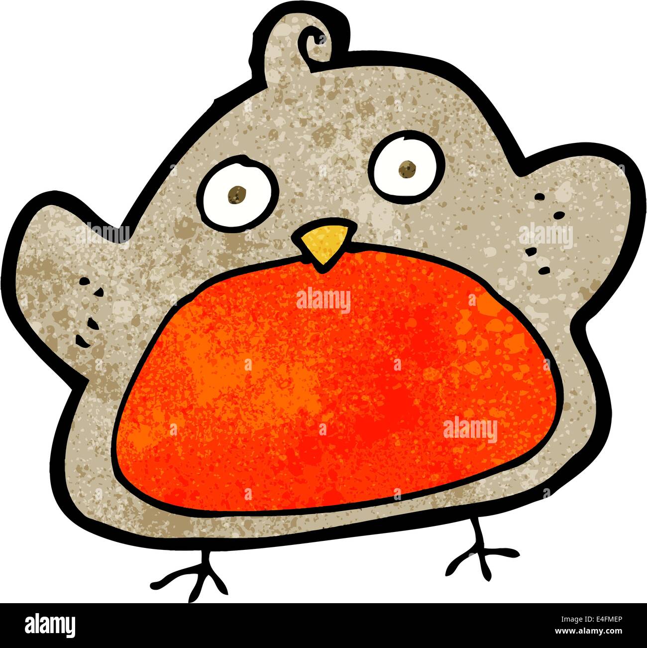 Retro christmas robin drawing hi-res stock photography and images - Alamy